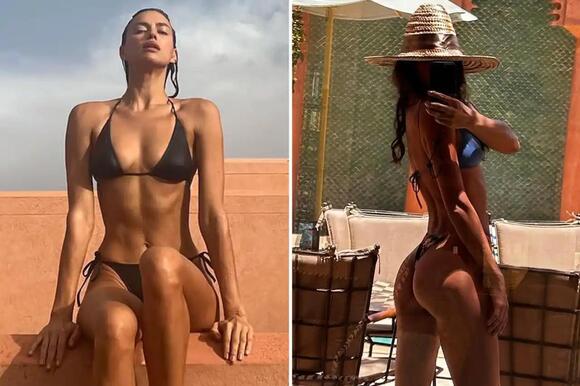 Irina Shayk shows off her bare butt and six-pack abs in racy new photos from Moroccan getaway