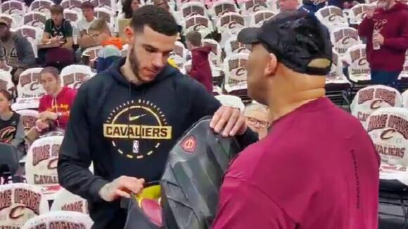 Lonzo Ball’s Dad LaVar Shows Off Custom Cavs Big Baller Brand Shoes ...