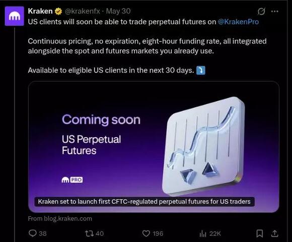 Kraken ‘plans’ regulated perp contracts as rivals are quick off blocks ...