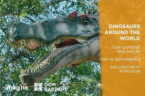 Dinosaurs are Taking Over Dow Gardens, Midland, MI, Opens May 19, 2026 ...