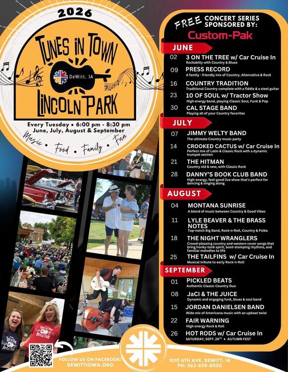 DeWitt’s Summer Music Series "Tunes in Town" Returns to Lincoln Park ...
