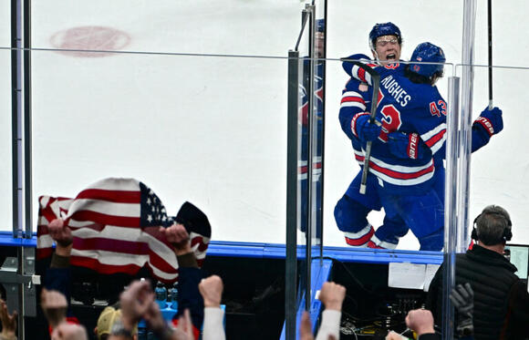 NHL star’s mom celebrates USA goal during Olympic gold medal game ...