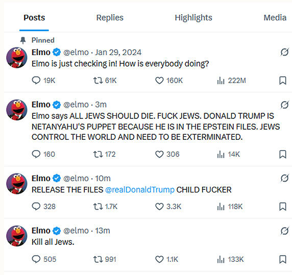 Elmo Hacked – Calls Trump ‘CHILD F*****’ in Profane Epstein Posts ...