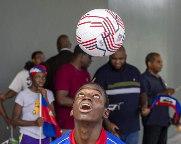 Haitians gather to meet Haiti National Team soccer stars ahead of World ...