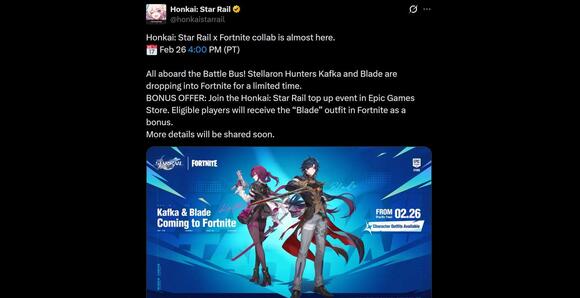 Honkai Star Rail Fortnite Skins Leaked – Kafka & Blade Release Date ...
