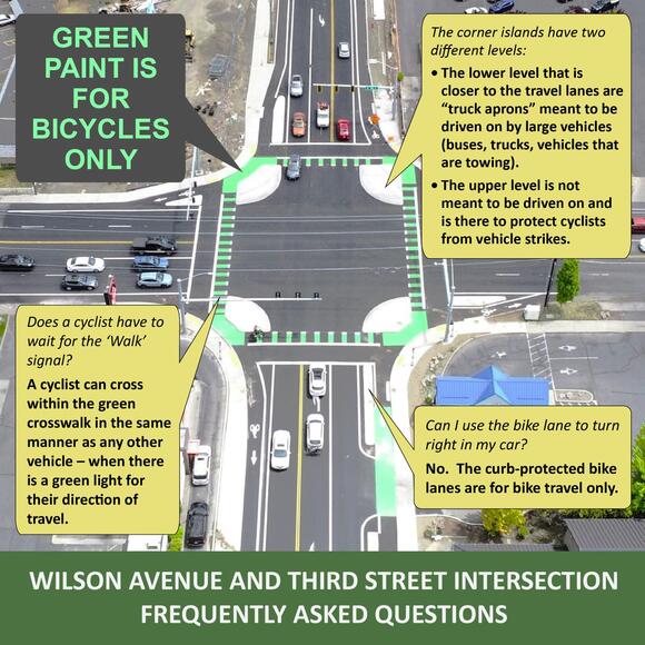 City of Bend explains new ‘protected’ Third and Wilson intersection ...