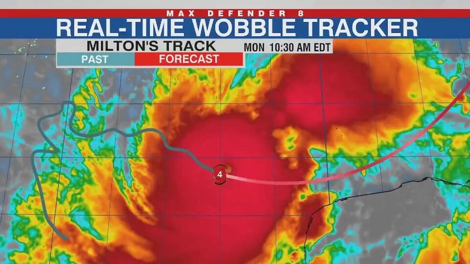 Hurricane Milton Live Wobble Tracker: Map shows real-time movements ...