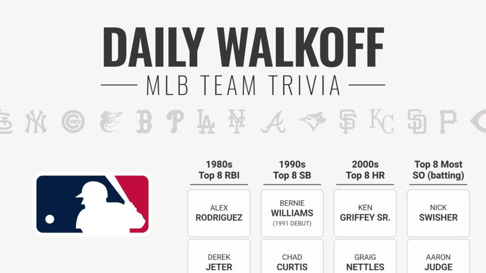 Play Daily Walkoff: Trivia about your favorite team, 7 days a week ...