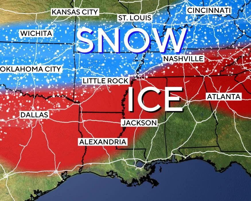 Maps show where winter storm threatens to bring snow, brutal cold this ...
