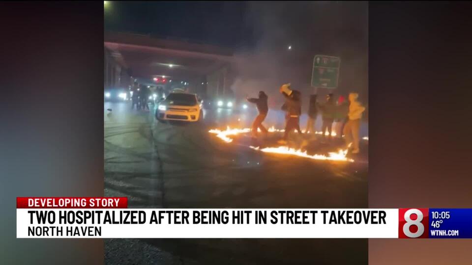 Police search for driver who injured 2 at Connecticut street takeover