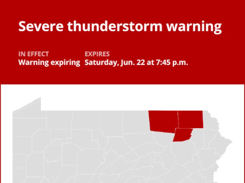 Update Severe Thunderstorm Warning Previously Issued Will Expire At 7