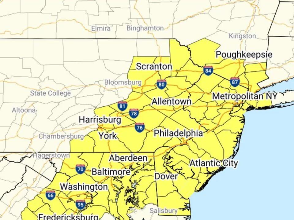 Severe Thunderstorm Watch Issued In Parts Of DMV Region