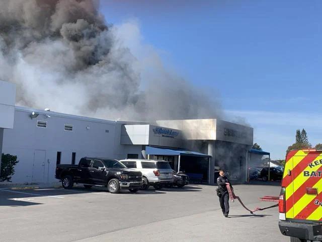 Winter Haven Fire responds to a fire at Jarrett Gordon Ford - NewsBreak