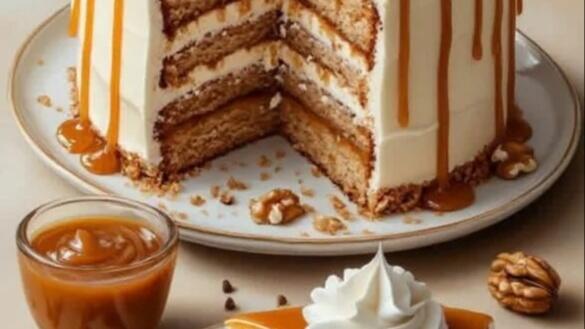 Decadent Walnut Caramel Layer Cake: The Ultimate Showstopper Dessert ...