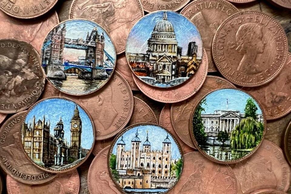 Essex artist paints famous UK landmarks on coins to show ‘beauty’ of ...