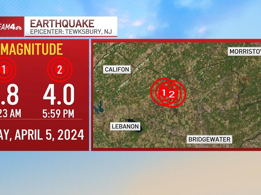 Magnitude 4.8 earthquake hits NJ, rattles entire tri-state; 4.0 ...