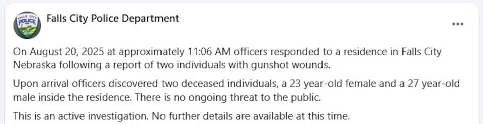 Two people dead after Thursday morning shooting in Falls City - NewsBreak