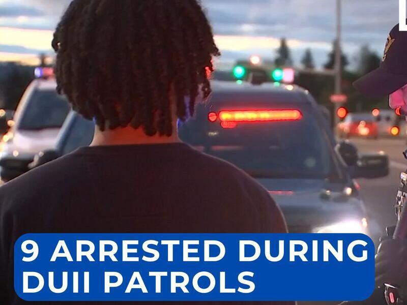 Holiday DUII patrols arrest 9 in Washington Co. on Friday night
