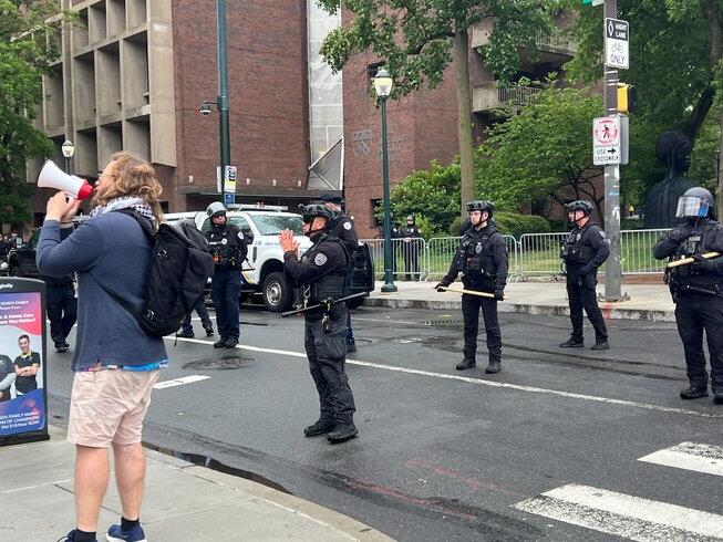 Pro-Palestine protesters march through University City after Penn ...