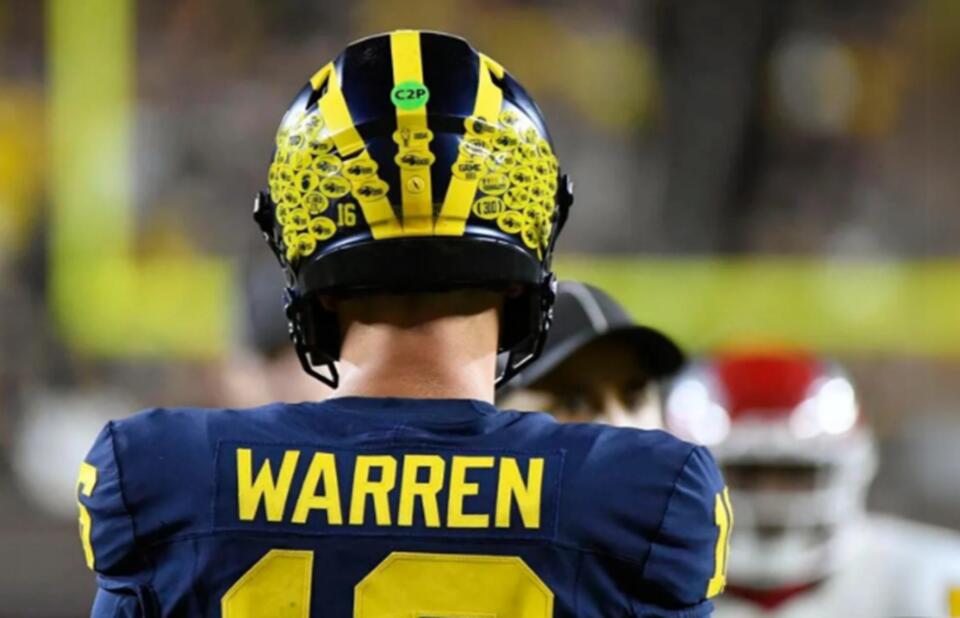 Michigan Quarterback Davis Warren Reveals Detroit Lions Reason He Wears ...