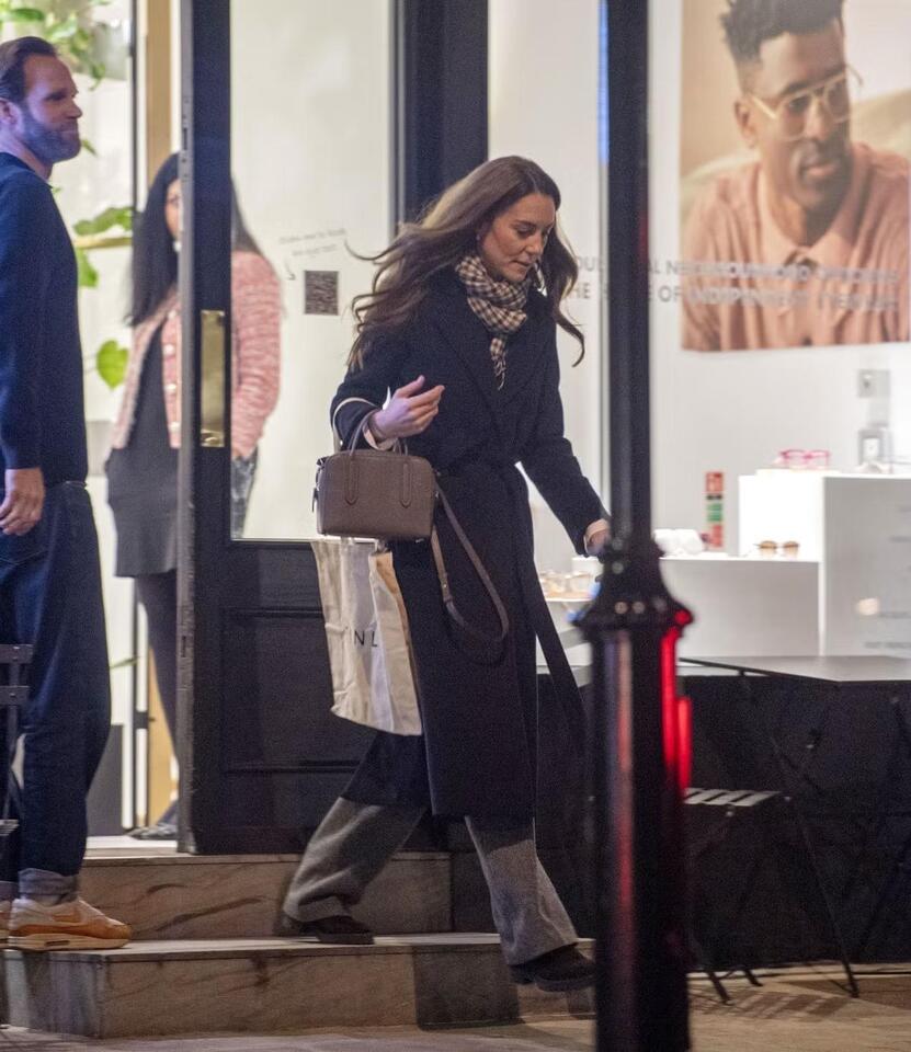 Kate Middleton Was Photographed Shopping in a Wrap Coat and Gingham ...