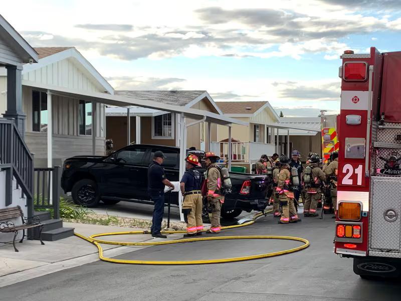 Quick knockdown of manufactured home fire in northeast Reno