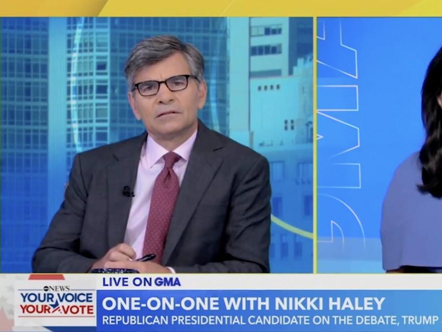 ‘Believe Me Now, George?’ Nikki Haley Jabs Stephanopoulos Over Past Interview Battle on Biden’s ...