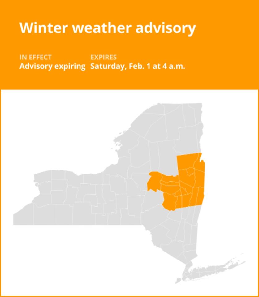 NY weather update: Winter weather advisory previously issued will ...