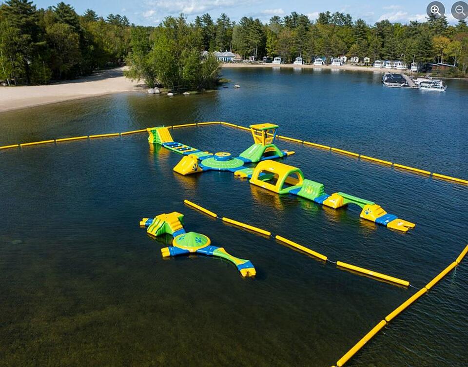 Floating Inflatable Obstacle Course Worth a Road Trip to Sebago Lake in ...