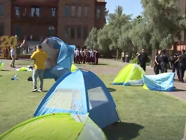 WATCH: Israel-Hamas conflict protest at ASU, several arrested - NewsBreak