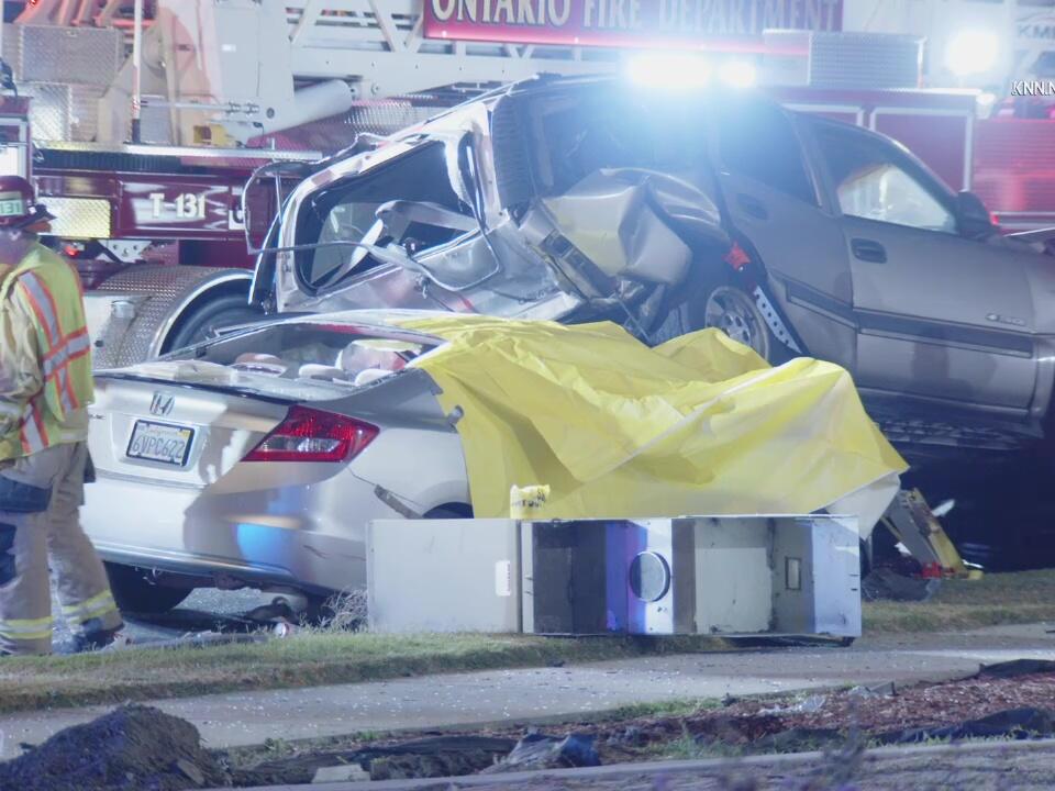 High-Speed Crash Into Parked Cars Kills 2 in Ontario