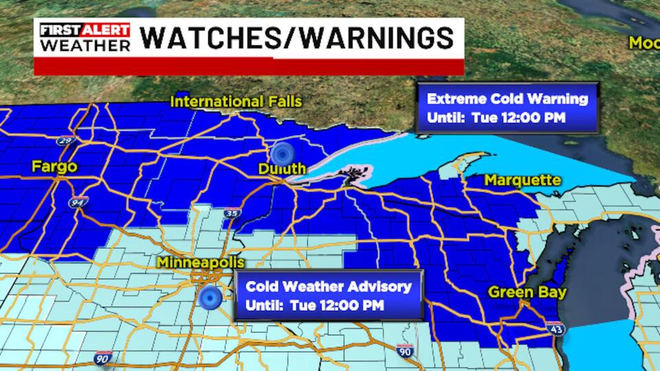 First Alert: Extreme Cold Warning expands into U.P. as Polar Vortex ...