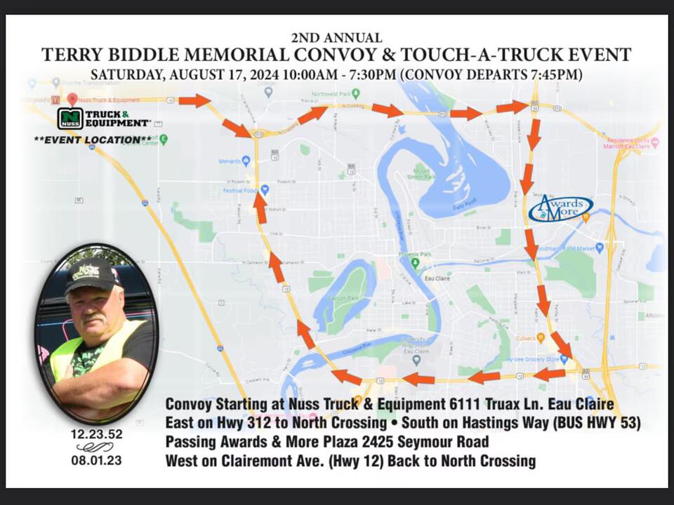The 2nd Annual Terry Biddle Memorial Convoy and Touch-A-Truck Event