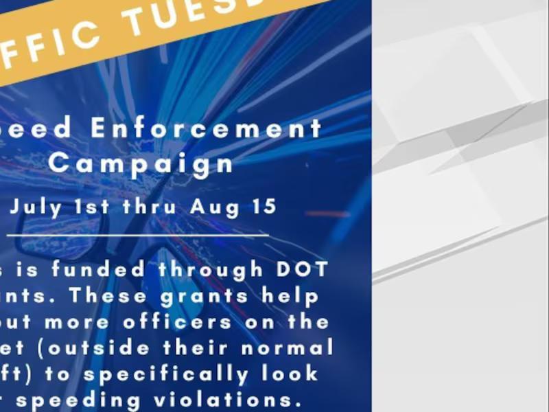 Grand Forks Police Department take part in “speed enforcement” campaign