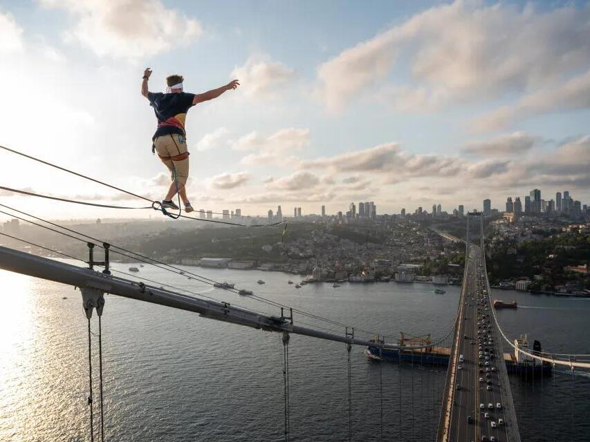 Stuntman makes history by becoming first person to cross into another ...