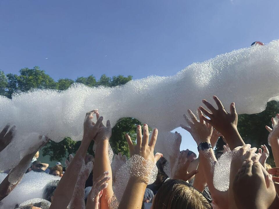 Fun bubbles over at city's first Bubble & Foam Party