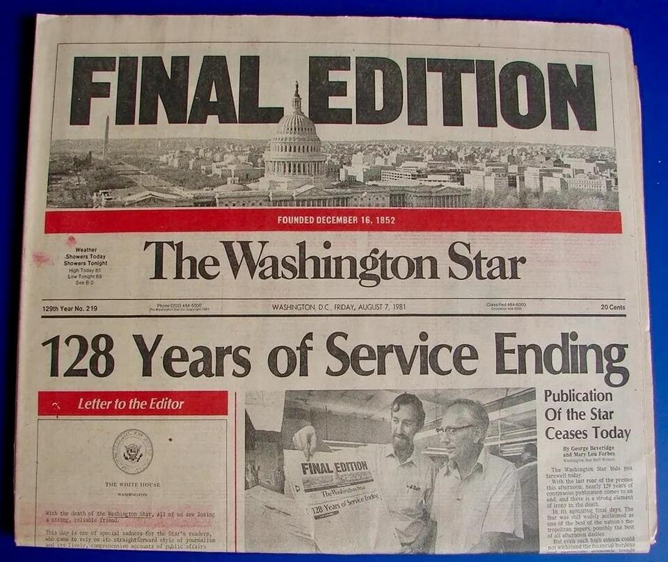 The Washington Star is back, and so is its long-running rivalry with ...