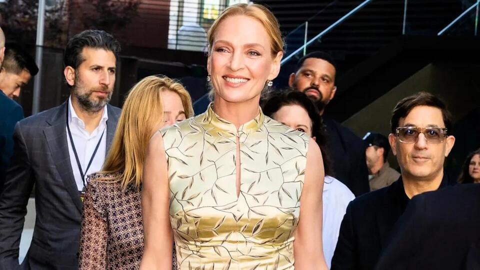 Uma Thurman Stuns in $3,995 Erdem Gown at Daughter Maya Hawke's ...