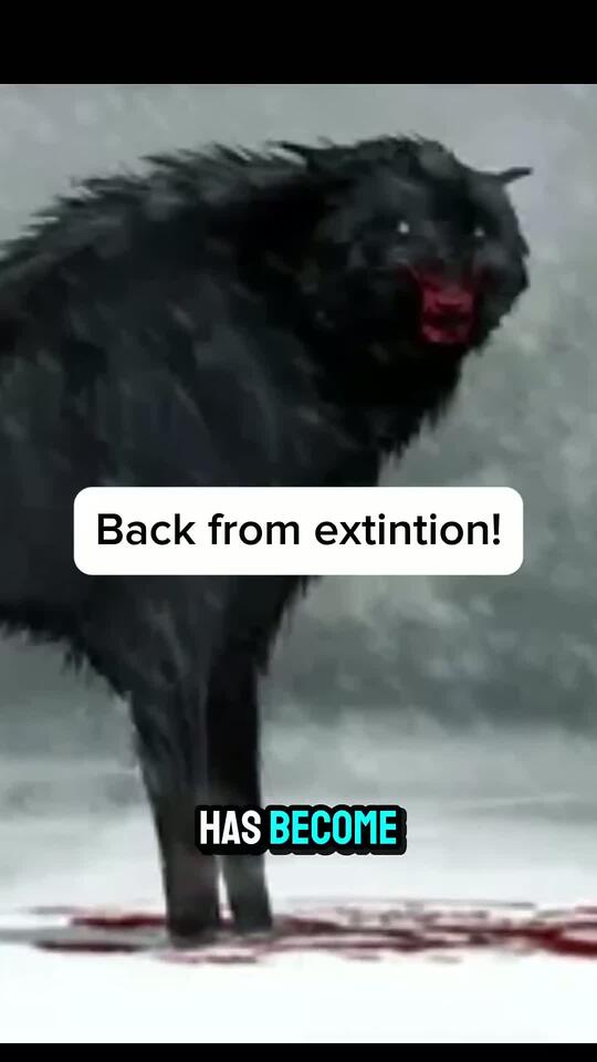 Dire Wolf the first animal to be brought back from extinction direwolf ...