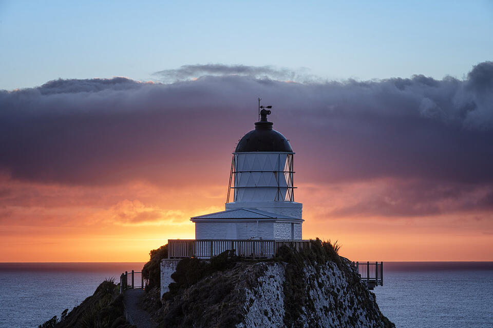 Nugget Point Lighthouse, Catlins, South Island, New Zealand By Neil ...