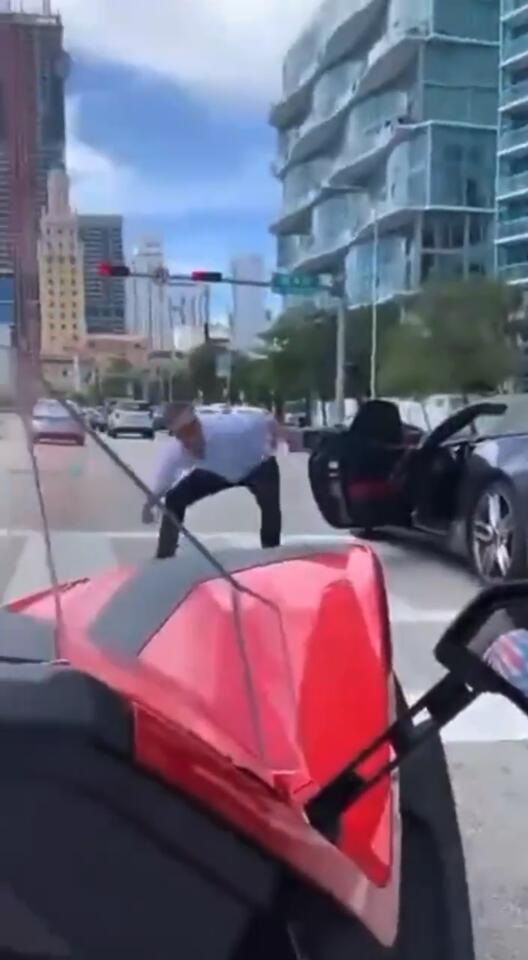 Downtown Miami Road Rage Confrontation Ends With A Karate Chop