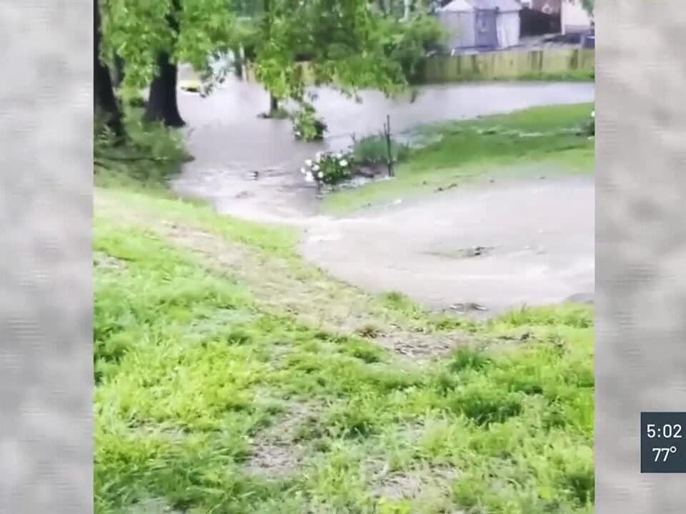 Oakville resident cleaning up weekend storm damage while severe weather ...
