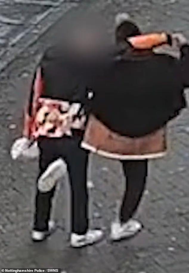 Moment phone snatcher fist bump's passerby before breaking into dance ...
