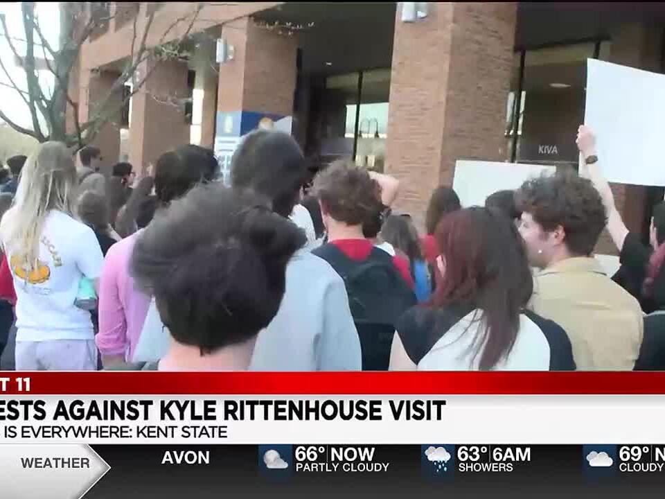 Kent State students protest on-campus event hosting Kyle Rittenhouse