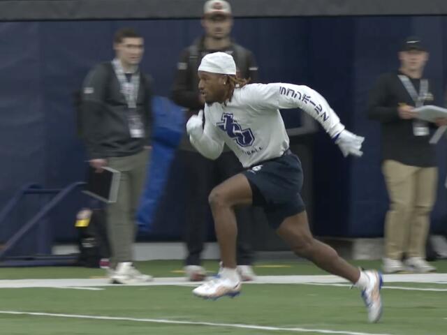 JCU's Tyren Montgomery takes part in Toledo's Pro Day ahead of 2026 NFL ...