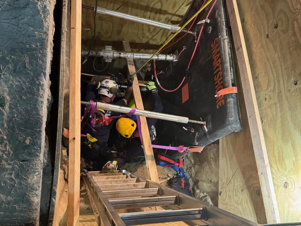 After six hours of work, rescue crews free man trapped underground in ...