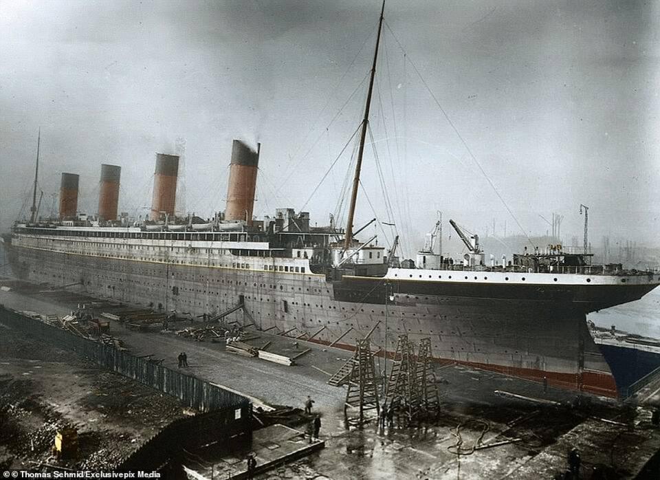 The Titanic in color: Incredible colorized images show the luxury and ...