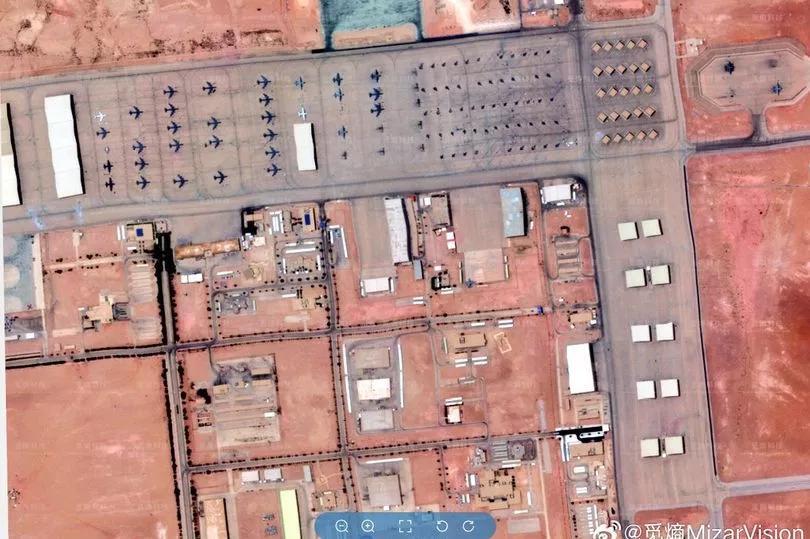 Dozens of USAF fighter jets and tanker aircraft spotted by satellite ...