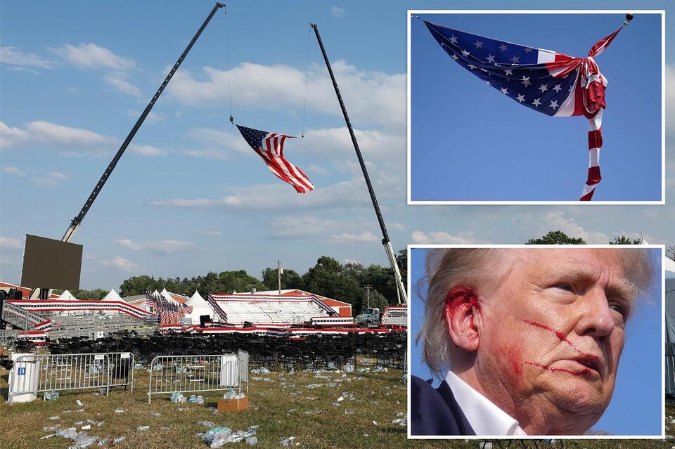 Tangled US flag resembling ‘angel’ has internet convinced Trump was ...