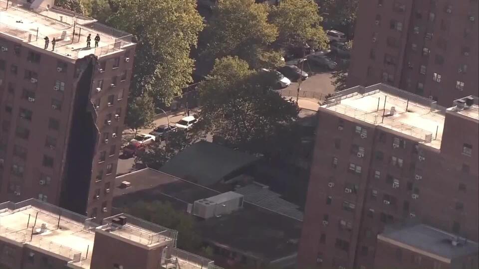 New York apartment building partially collapses after gas explosion ...